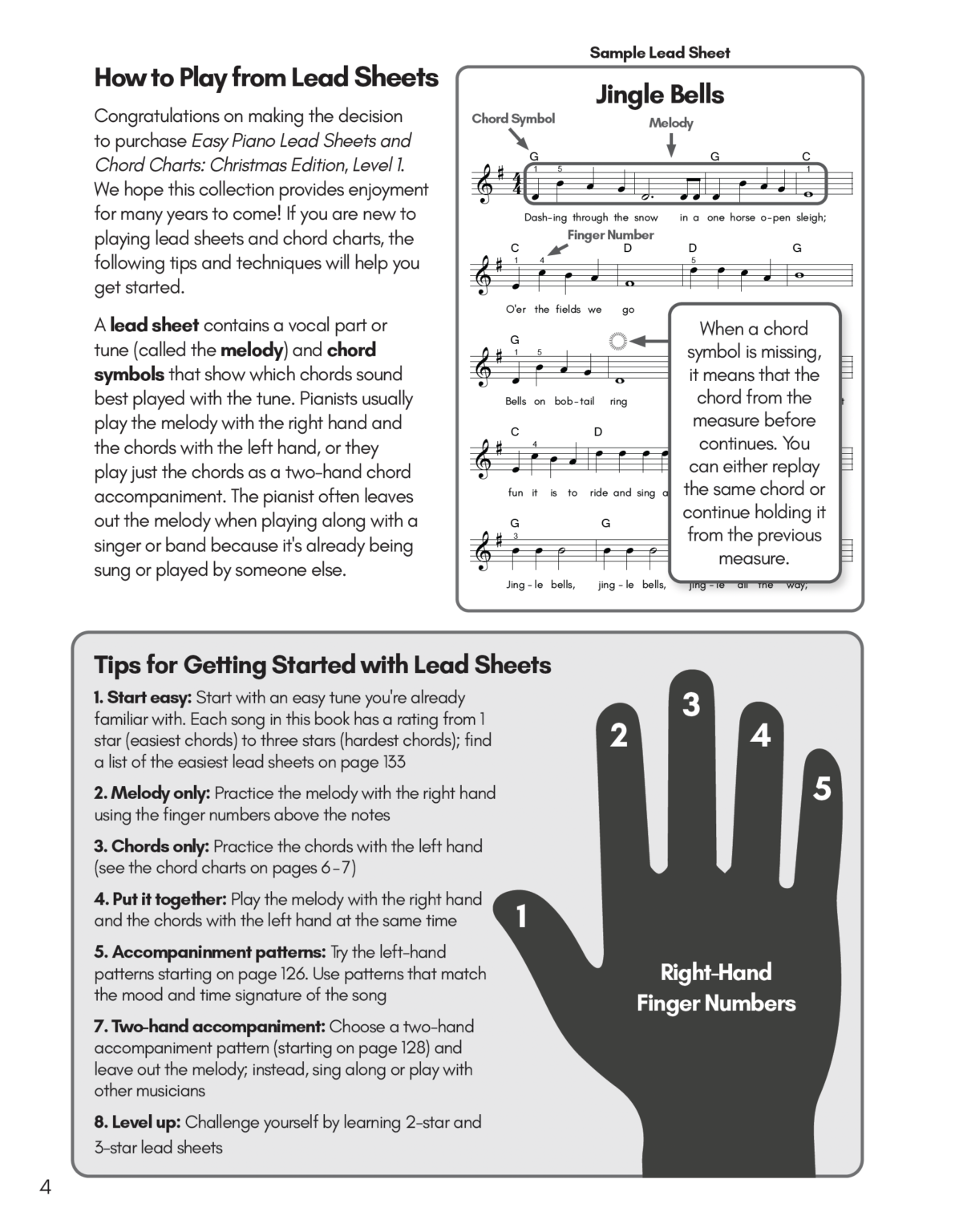 Easy Piano Lead Sheets and Chord Charts - Creative Piano Teacher