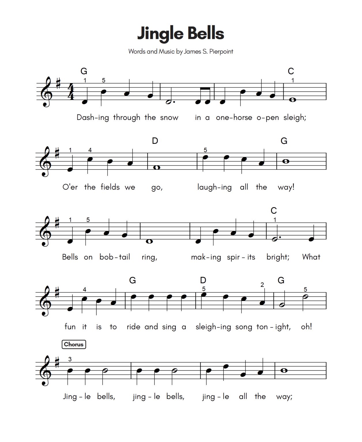 Easy Piano Lead Sheets and Chord Charts - Creative Piano Teacher