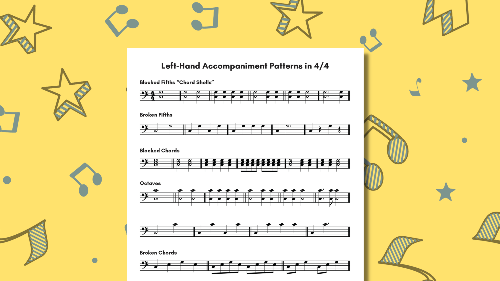 120 Left-Hand Piano Patterns and How to Use Them in Your Teaching ...