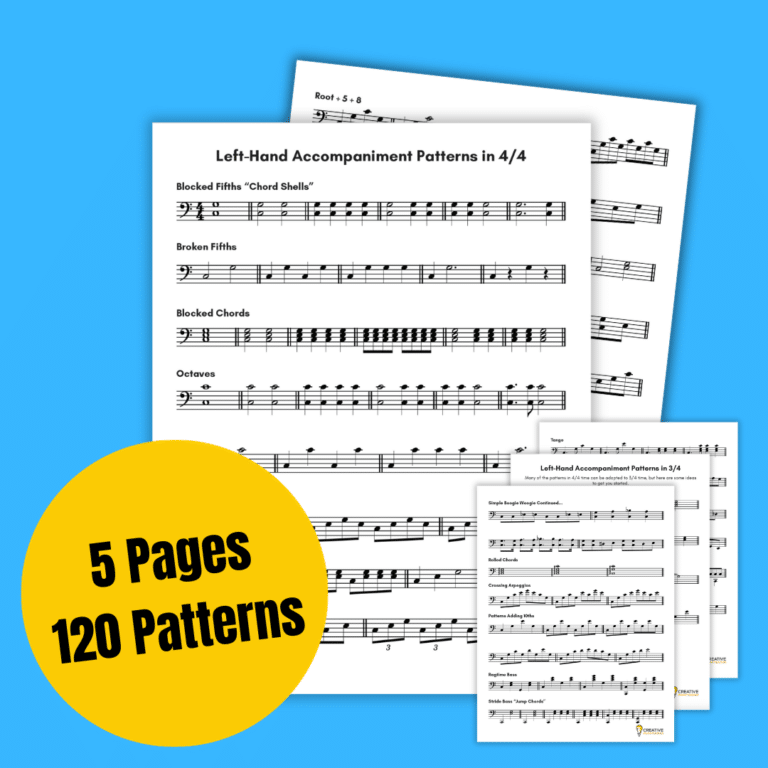 Left-hand patterns sign-up form - Creative Piano Teacher